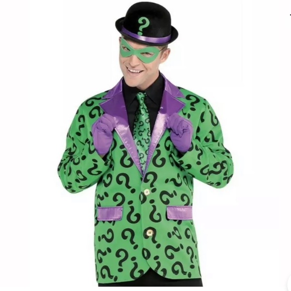 DC Comics | Jackets & Coats | Dc Comics The Riddler Blazer Jacket New ...